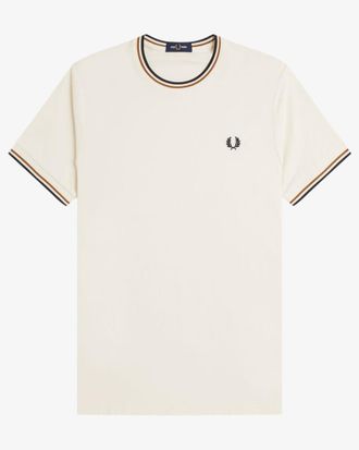 Fred Perry Softes T-Shirt mit Logo-Stickerei und Kontrastb&uuml;ndchen in