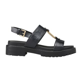 Cosmoparis Femme, Chaussures, Noir, Taille: 36 EU Sandales Plates &agrave; Brides Noires