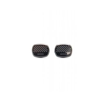 HUGO BOSS Gerillte Manschettenkn&ouml;pfe - - Accessories - Herren - Schwarzk - ONE SIZE