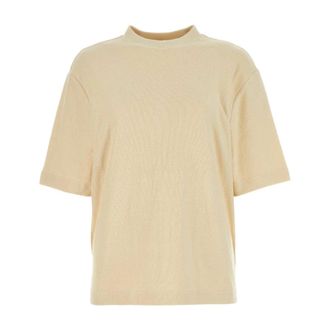 Burberry Cream Terry Fabric Oversize T-Shirt - - Tops - Damen - Beige - S