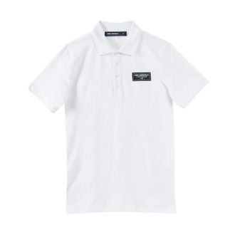Karl Lagerfeld Polo Etikett - - Tops - Herren - Wei&szlig; - L