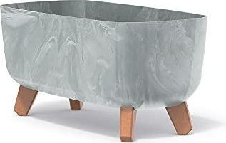 Prosperplast Gracia Blumentopf rechteckig 19,5 x 39 x 18,7 cm - für den Innen- und Außenbereich - minimalistischer Pflanztopf - wetterfester Gartenblumentopf