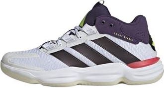 adidas Homme Courtstabil Indoor Performance Shoes Chaussures de Sport, Cloud White/Aurora Met. / Aurora Plum, 41 1/3 EU