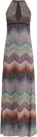 Missoni sleeveless zig-zag maxi dress - Braun