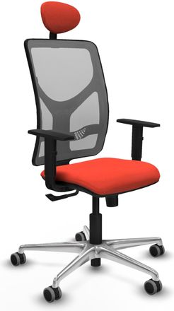 Piqueras y Crespo H&ouml;henverstellbarer Stuhl, mit 1D-Armlehnen, h&ouml;henverstellbarer Lendenwirbelst&uuml;tze und festem Kopfteil, ausgestattet mit Sincro 3 Positionen und Schnei