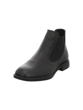 Think Think NINA Damen chromfrei gegerbte nachhaltige Chelsea Boot Stiefelette, SCHWARZ 0000, 38.5 EU