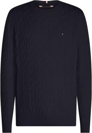 Tommy Hilfiger Pull en maille torsad&eacute;e en coton