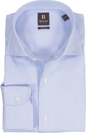Boggi Milano Herren Hemd blau Baumwolle