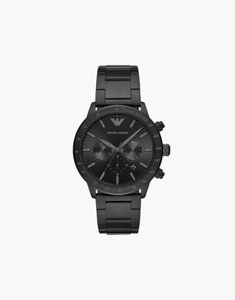 Emporio Armani AR11242 - Montre chronographe pour homme en acier inoxydable - Noir