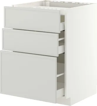 IKEA METOD / MAXIMERA Unterschr.f Kochf/3 Fronten/3Sch