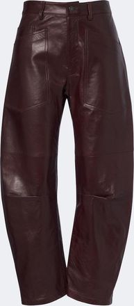 Nili Lotan Barrel-Leg-Hose Shon aus Leder