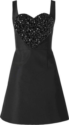 Carolina Herrera Minikleid mit Perlen - Schwarz