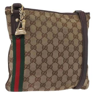 Gucci Sac bandouli&egrave;re GG Canvas Vintage Pre-owned - Femme - Pre-owned - Beige - Taille: ONE Size