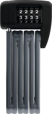 ABUS Faltschloss Bordo Lite 6055C - mit Zahlencode - Extra-leichtes Zahlenschloss aus Spezialstahl - ABUS-Sicherheitslevel 7-60 cm - Schwarz