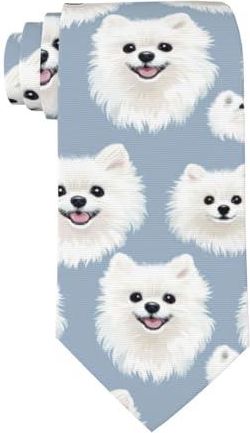 Generic Chien Poméranien Mignon Cravates Décontractée Cravate Polyvalente Cravate Homme Pour Adultes Accessoires Femmes