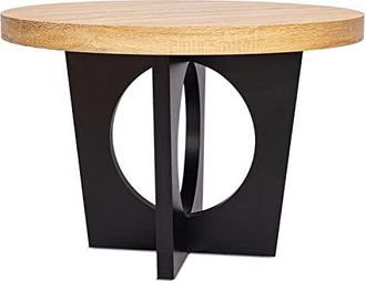 Menzzo Kalipso Tisch, Holz/Schwarz, L 110 x T 110 x H 76 cm