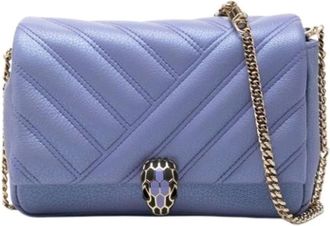 Bulgari Sac bandouli&egrave;re Serpenti Cabochon Pre-owned - Femme - Pre-owned - Violet - Taille: ONE Size