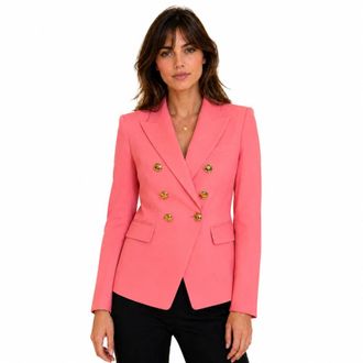 Balmain Zweireihiger Blazer - - Jackets - Damen - Rosa - S