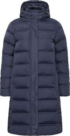 Oxmo OXMarinetta Manteau matelass&eacute; pour homme Veste dhiver avec capuche Bande &eacute;lastique r&eacute;glable Poches lat&eacute;rales Poignets c&ocirc;tel&eacute;s Coupe droite, Total Ecli