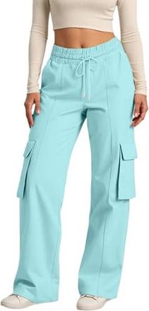 Generic Pantalons De Surv&ecirc;tement pour Femmes Sarouel Flare Oversize Plage Pas Jaune Elasthane Tall Sportswear Gamme Fluo Lat&eacute;rale Skate Elephant Dessus Faux F