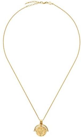 Missoma Collier Lucy William avec pendentif rond en laiton et plaqu&eacute; or