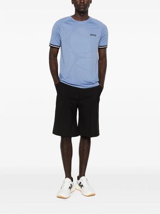 HUGO BOSS Logo-Print T-Shirt - Blue