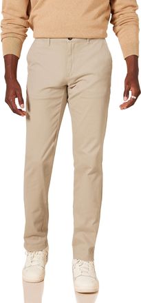 Amazon Essentials Herren Legere Stretch-Chinohose mit klassischer Passform, Bräunen, 34W / 29L