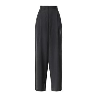 Max Mara Wide Pantalons - Femme - Pantalons - Gris - Taille: 38 FR
