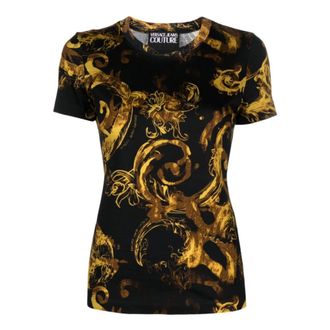 Versace Jeans Couture Femme, Tops, Noir, Taille: 34 FR T-shirts et Polos