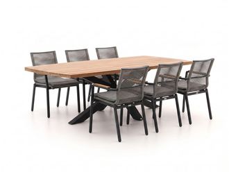 Bellagio la vita attrattiva Bellagio Marudo/Induno Deens Ovaal 240cm dining tuinset 7-delig stapelbaar