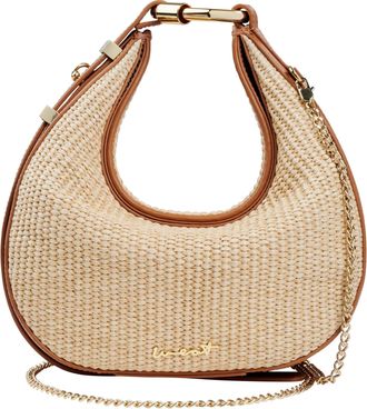 WEAT Crossbody Bags - Handtasche Halfmoon Bag Raffia Caramel - Gr. unisize - in Braun - f&uuml;r Damen