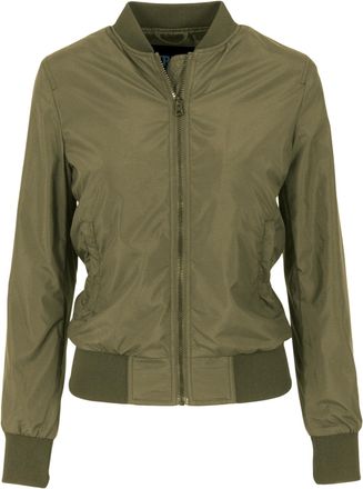 Urban Classics TB1217 Damen Jacke Ladies Light Bomber Jacket, Grün (Olive 176), 40 (Herstellergröße: L)