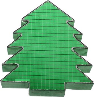 Artibetter Glas Spiegel Disco Weihnachtsbaum Mini Kleine Tischdekoration mit Reflektierender Oberfläche Festlicher Fenster Kaminsims schmuck für Winterpartys und