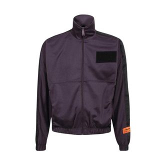 Heron Preston Sportliches Nylon-Sweatshirt mit Logo-B&auml;ndern - - Jackets - Herren - Lila - S
