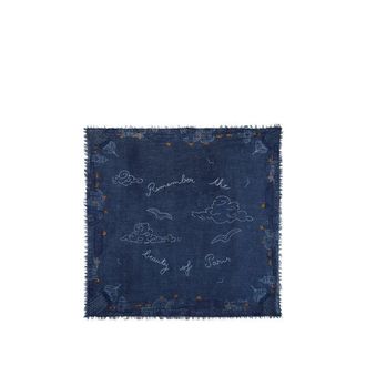Maison Labiche Foulard en cachemire imprim&eacute;