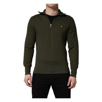 Aeronautica Homme, Sweatshirts et sweats &agrave; capuche, Vert, Taille: S Half Zip SweaT-shirt