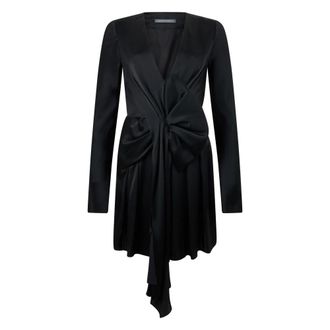 Alberta Ferretti Femme, Robes, Noir, Taille: 42 FR Robe courte avec drap&eacute; et devant