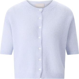 Hemisphere Femme, Pulls, Bleu, Taille: 46 FR Short Boxy Cardigan