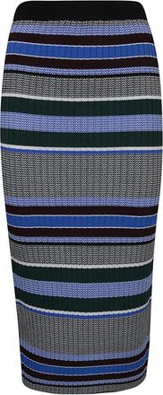 Pinko Pinko, Femme, Jupes, Multicolore, Taille: 38 FR Terra Gonna Stripes Ribs