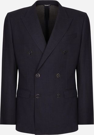 Dolce & Gabbana Zweireihige Jacke Taormina Aus Schurwolle - Mann Anzüge Und Blazer Blau 48