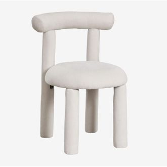 Sklum Pack de 4 chaises de salle &agrave; manger en tissu boucl&eacute; Gia SKLUM