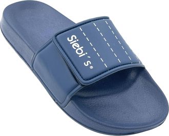 Siebi&acute;s Badeschuh Herren - Henry - Slipper mit Klettverschluss, Navy, 41