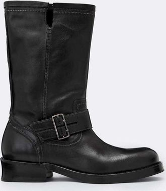AllSaints Bailey Biker in Schwarz/Grau