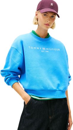 Tommy Hilfiger Damen Corp Logo Mdrn Swtsrt Ww0Ww47831 Pullover-Sweatshirt, Blue (Mesmerizing Blue), XL