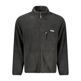 Fila Bestickte Fleecejacke mit Logo - - Sport - Herren - Schwarzk - M