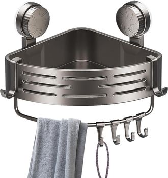 Generic Wand-Eckregal f&uuml;r Badezimmer - Duschregal Wand-Saugnapf-Aufbewahrungsregal, rostbest&auml;ndiger abnehmbarer Organizer-Korb mit gro&szlig;er Kapazit&auml;t f&uuml;r Badezi