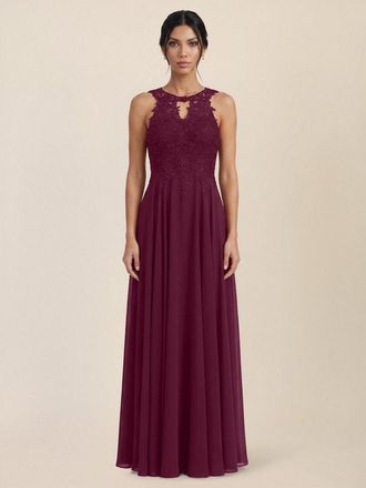 Apart Abendkleid mit floraler Spitze und Chiffon