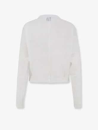 Nude Womens Polo Shirt White Cotton Tops