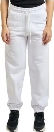 Ga&euml;lle Paris Femme, Pantalons, Blanc, Taille: 42 FR Pantalon de jogging en molleton avec revers en bas