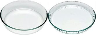 Pyrex Bake & Enjoy - Moule &agrave; Manqu&eacute; en verre &Oslash; 26 cm & 1040901 Bake & Enjoy Moule &agrave; Tarte en verre &Oslash; 25 cm